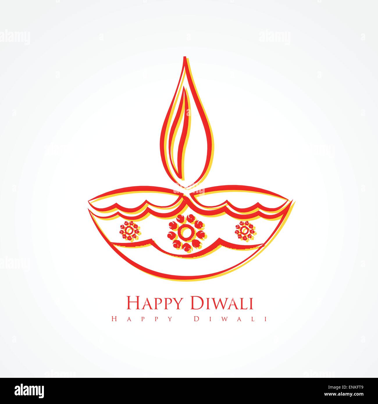 vector artistic diwali diya isolated on white background Stock Vector ...