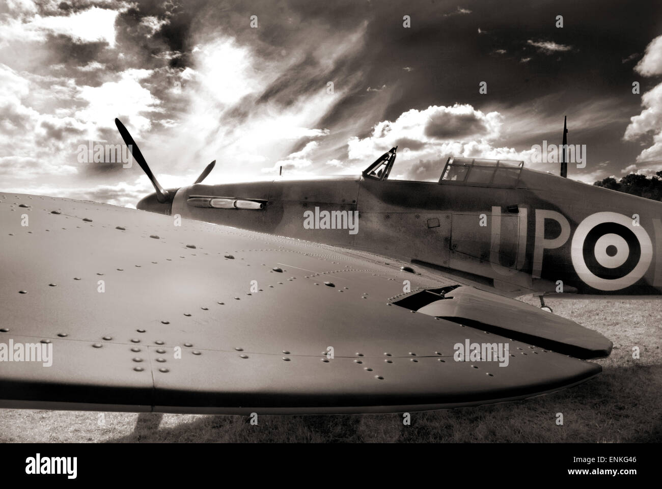 Hurricane, WWII Take off, Plane Stock Photo - Alamy