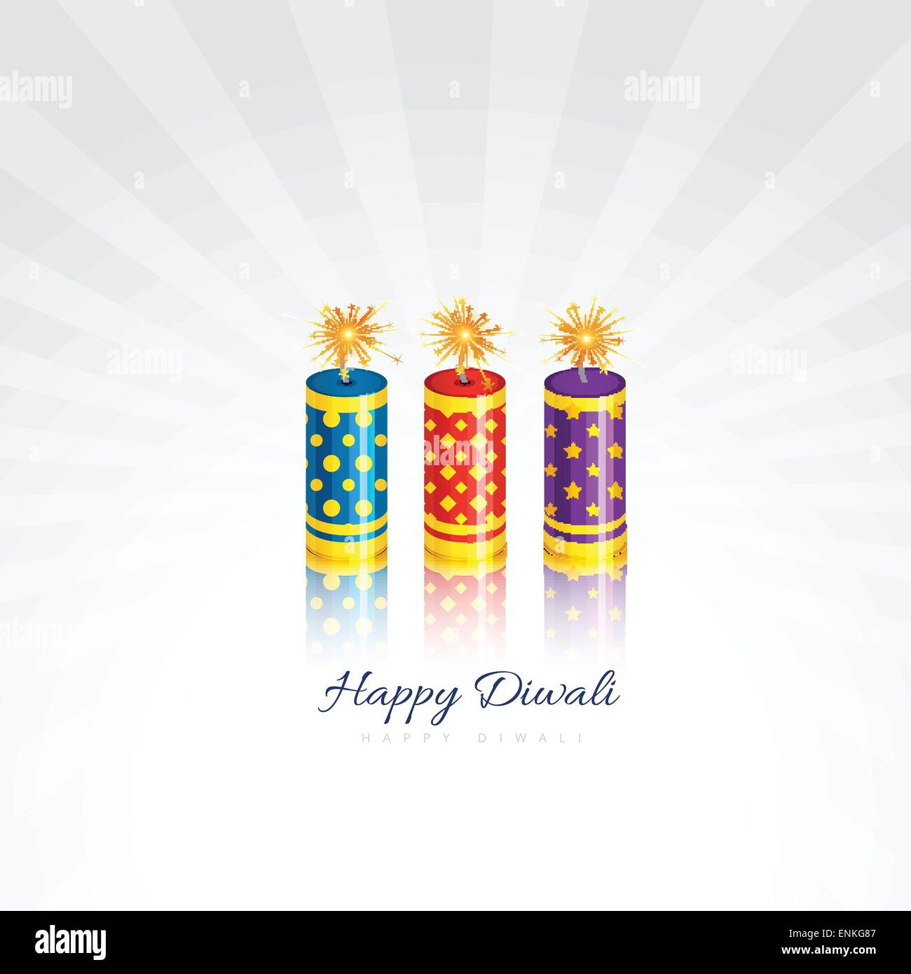 Vector diwali crakers isolated on white background Stock Vector Image ...
