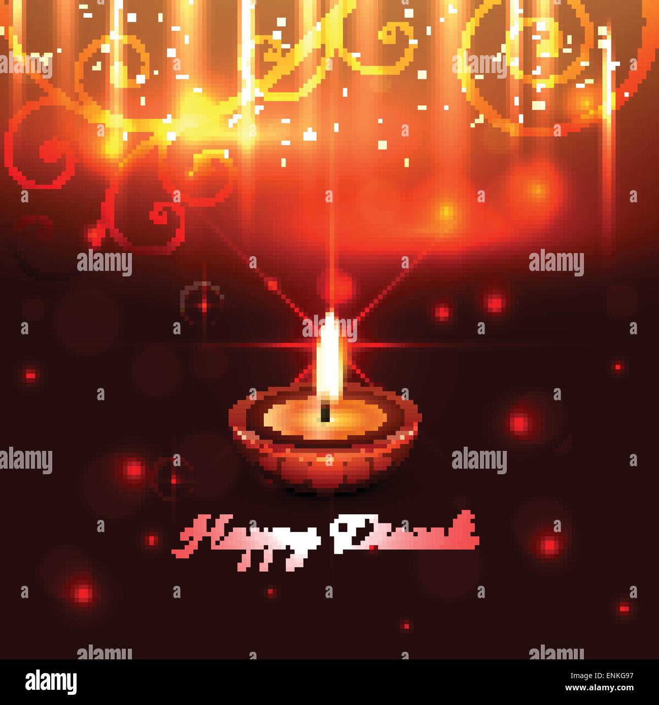 Vector artistic design of diwali diya Stock Vector Image & Art - Alamy