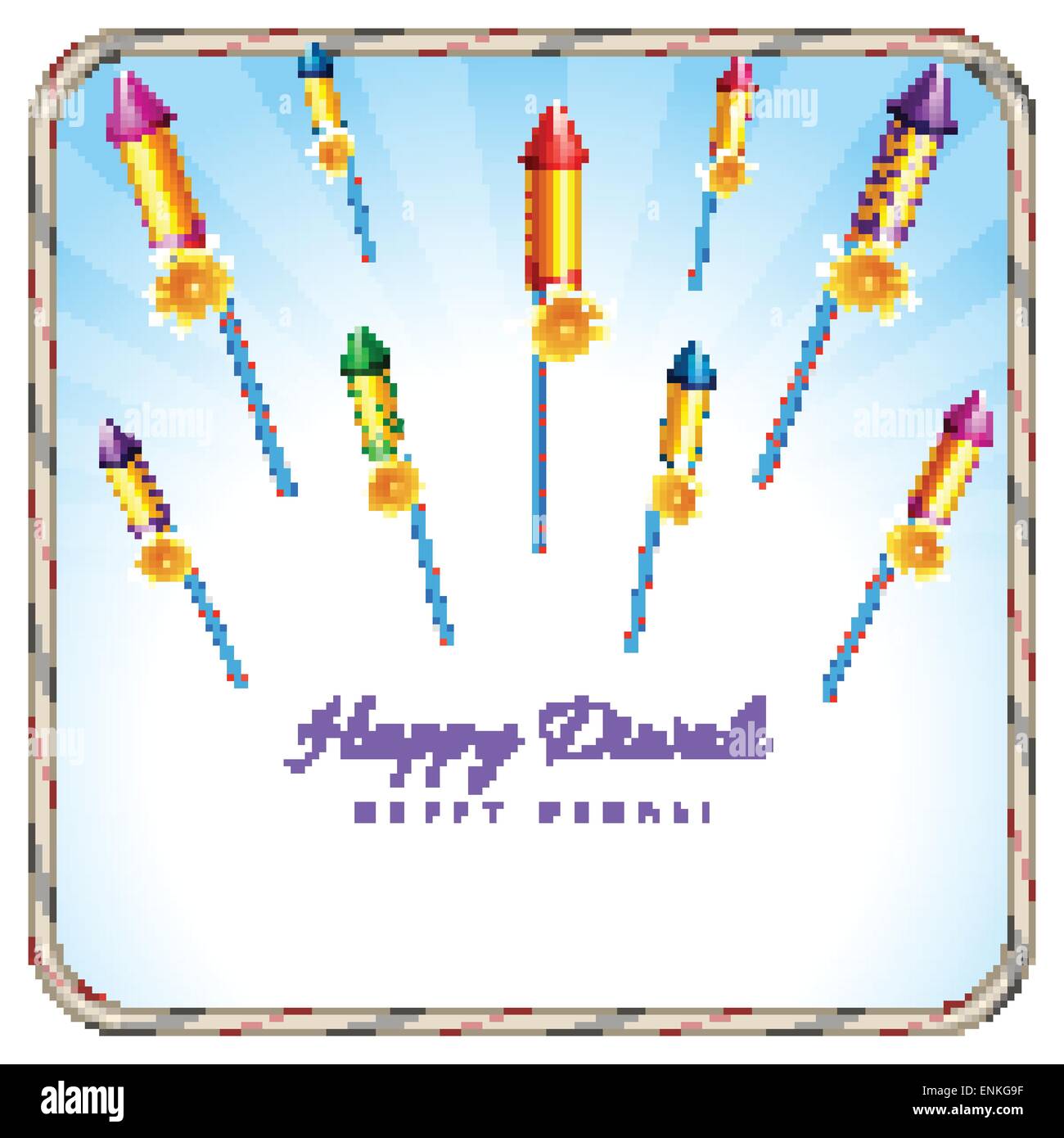 Vector happy diwali design with lot of crackers Stock Vector Image ...