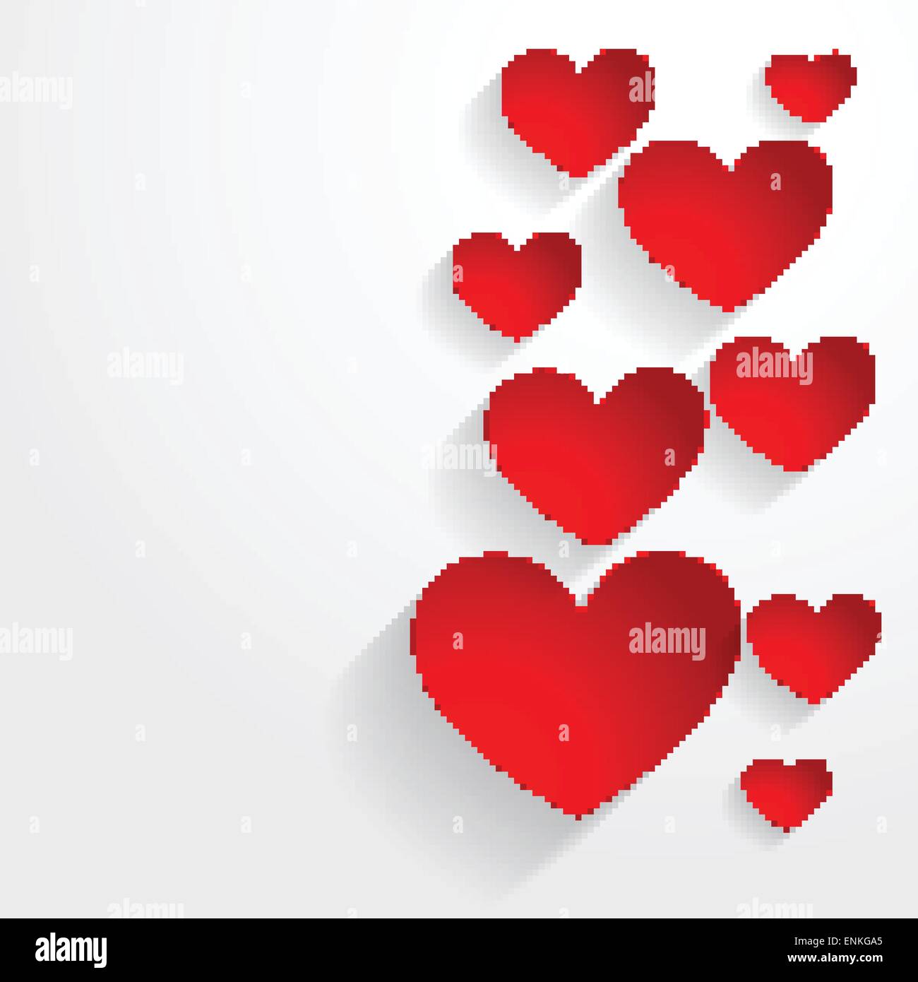Paper hearts in red Stock Vector Images - Alamy
