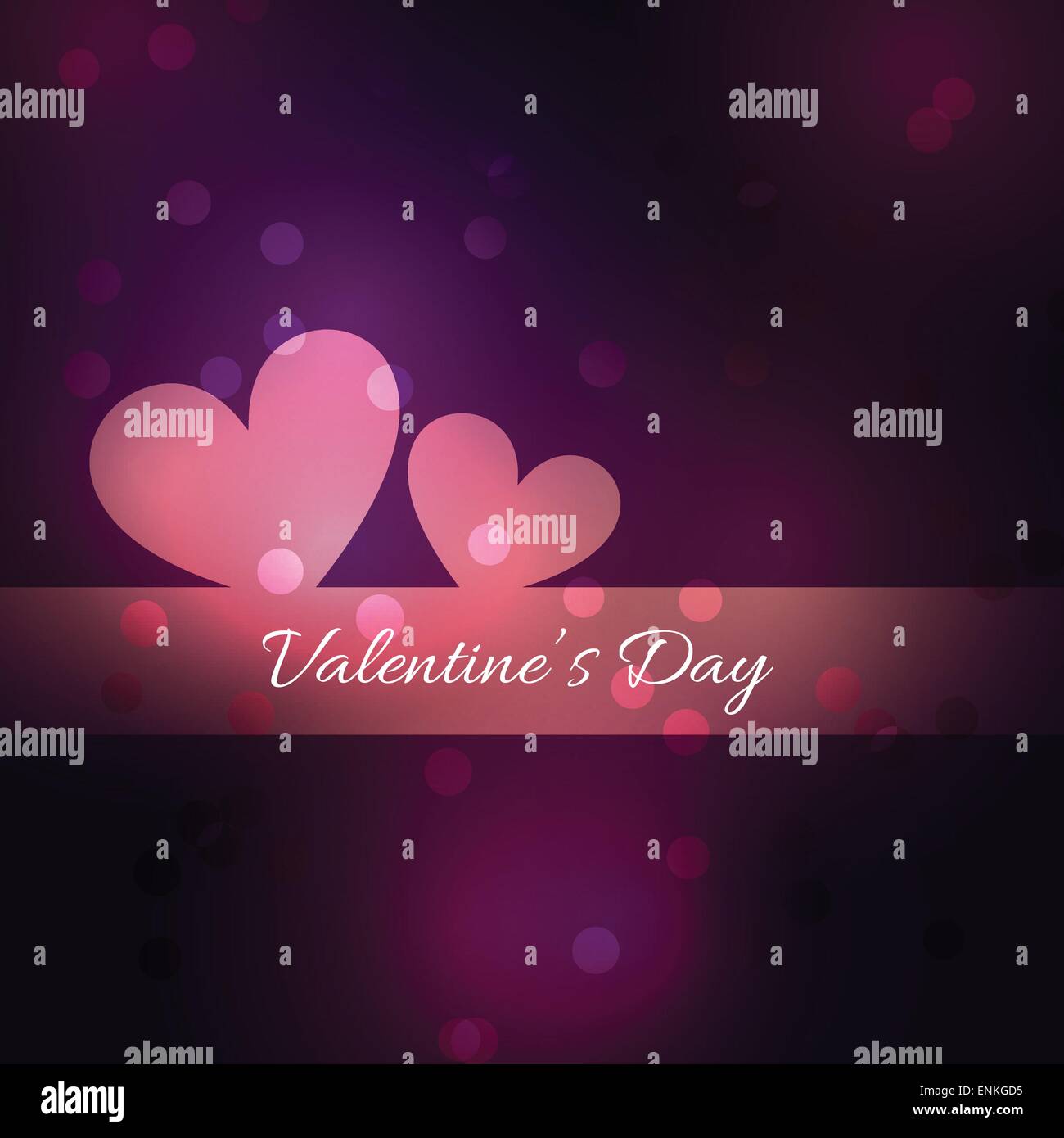 vector simple and beautiful heart background with bokeh effect Stock ...