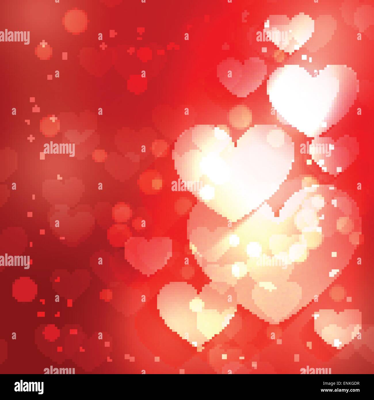 vector heart background with bokeh effect Stock Vector Image & Art - Alamy