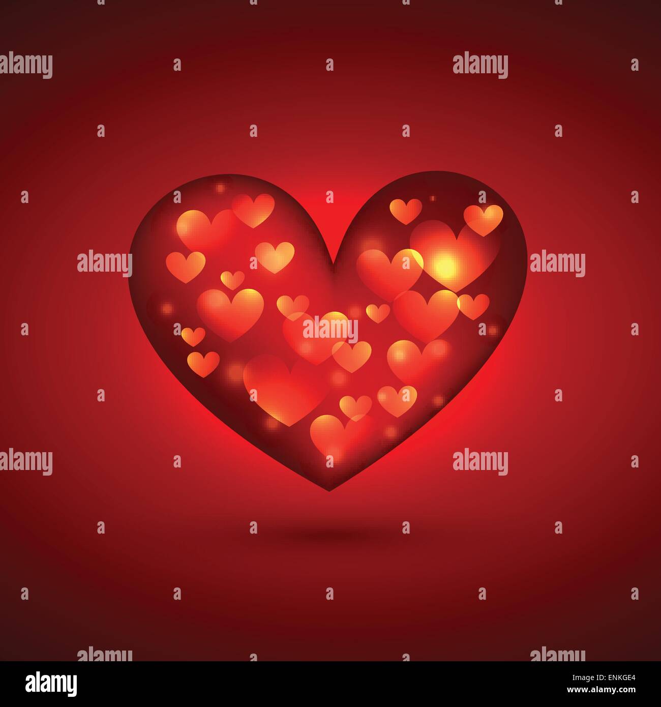 vector beautiful heart in red background Stock Vector Image & Art - Alamy