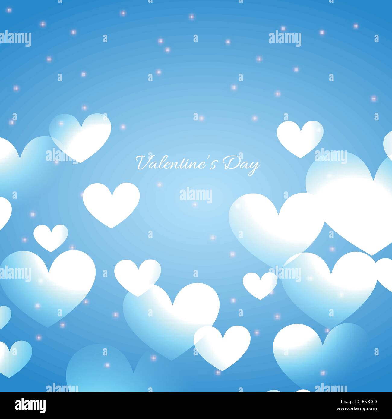 vector beautiful hearts background in blue background Stock Vector ...