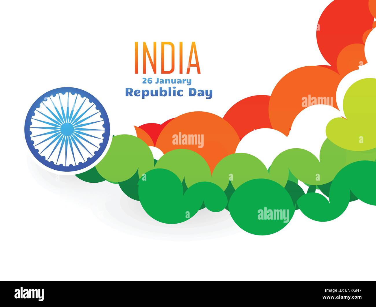 creative indian flag design made with circles in wave style vector ...