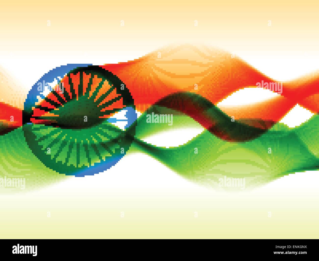 ector indian flag design made in wave style on isolated background ...