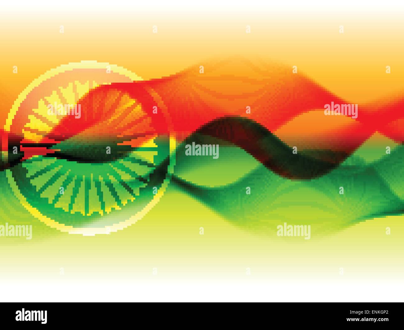 vector flag of india with wave flowing at the center Stock Vector Image ...