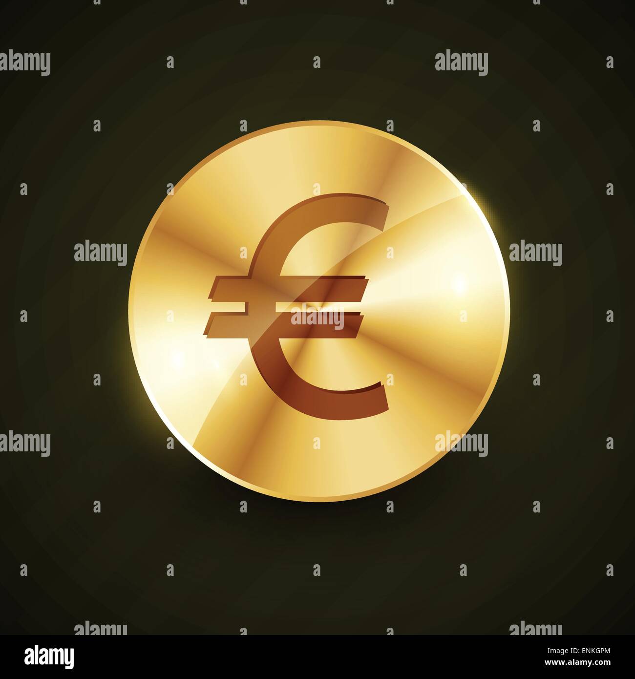golden euro symbol coin shiny vector design illustration Stock Vector ...