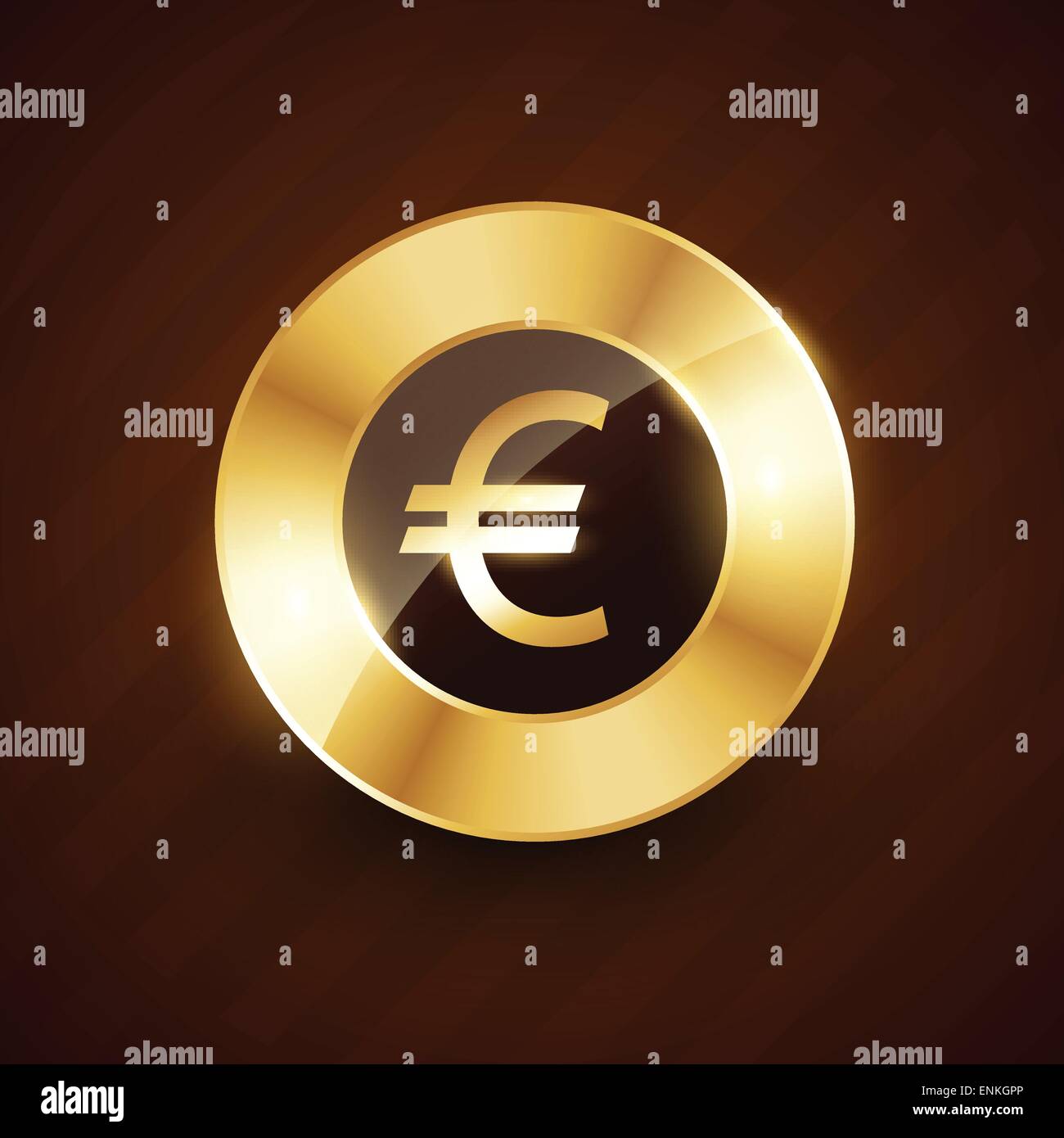 euro golden coin design with shiny effects vector illustration Stock ...