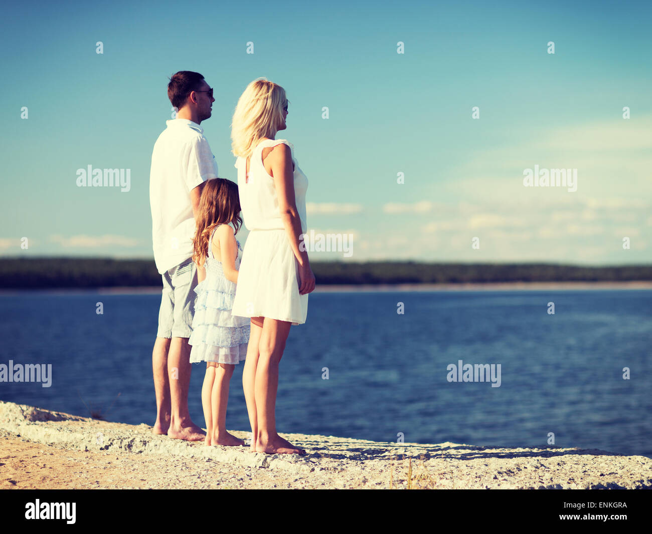 happy family at the seaside Stock Photo - Alamy