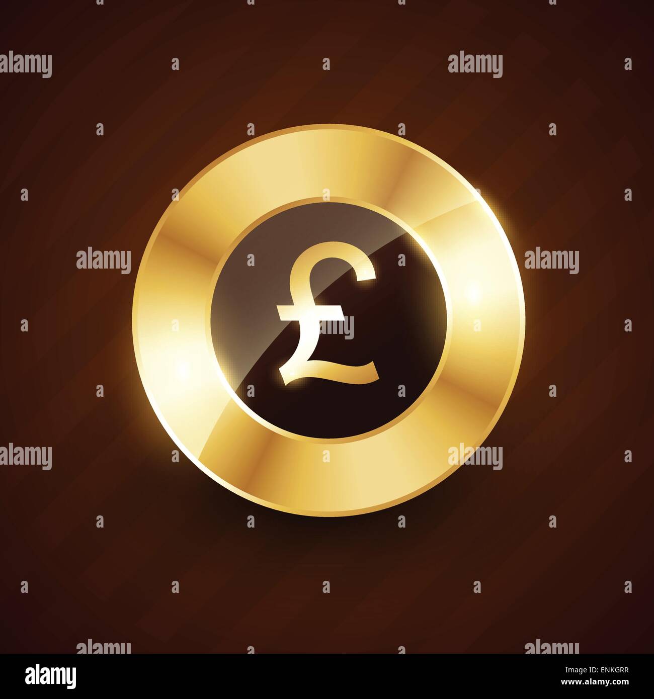 pound golden coin design with shiny effects vector illustration Stock ...