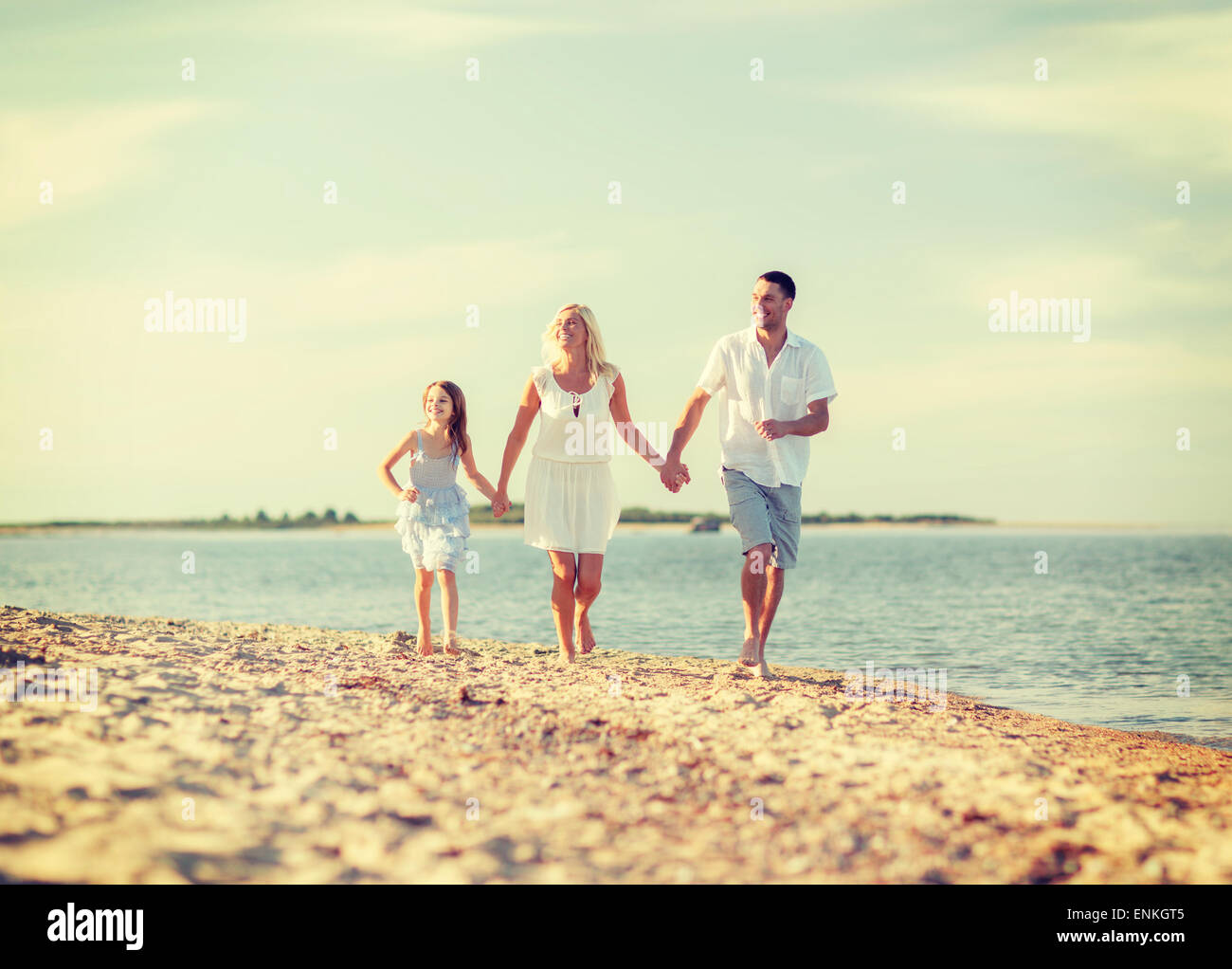 happy family at the seaside Stock Photo - Alamy