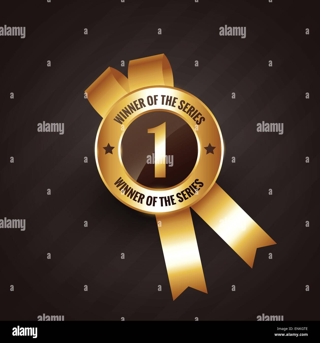 winner number one vector badge rosette label design Stock Vector Image ...
