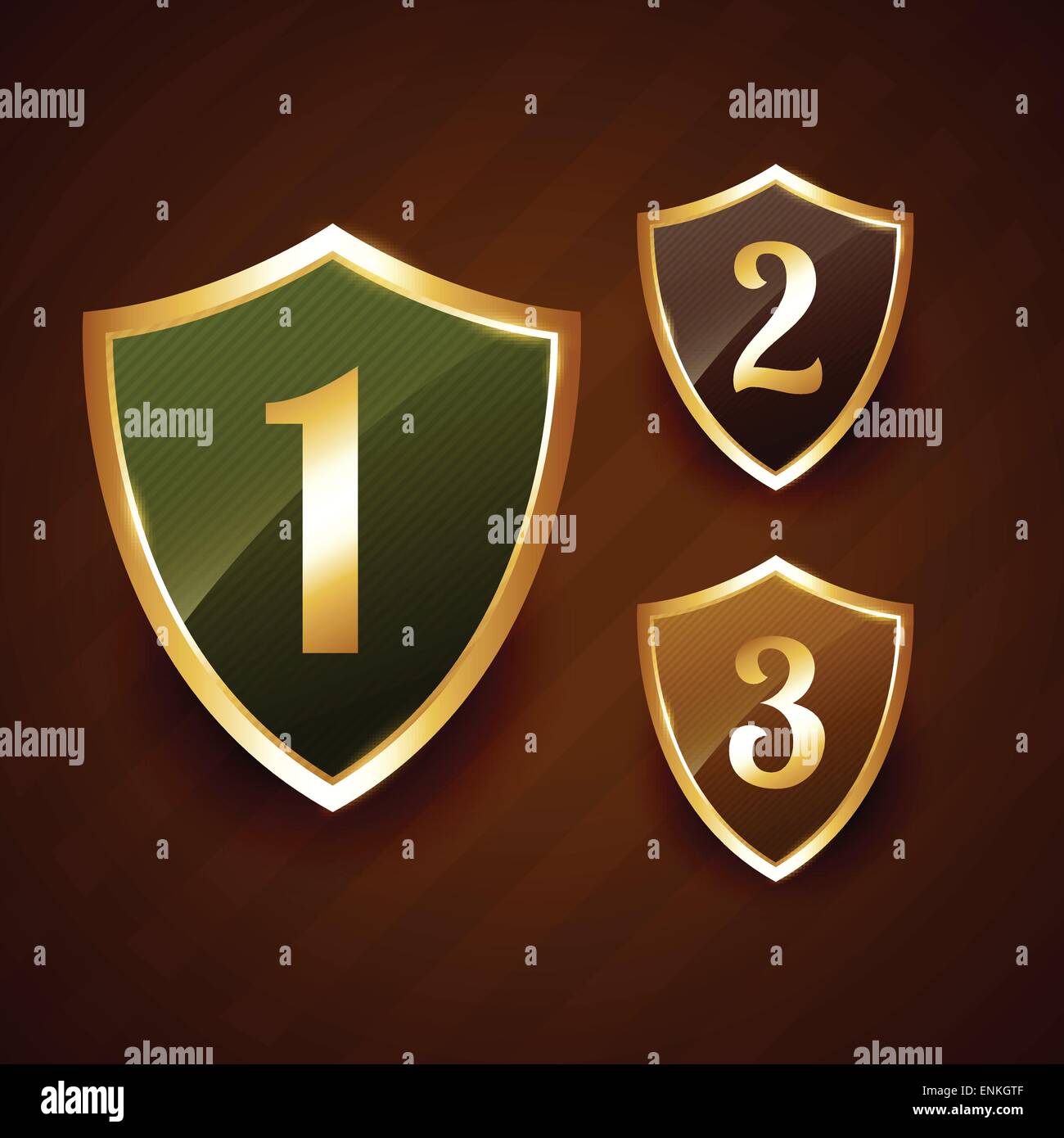 golden ranking label badge vector design elements Stock Vector Image ...