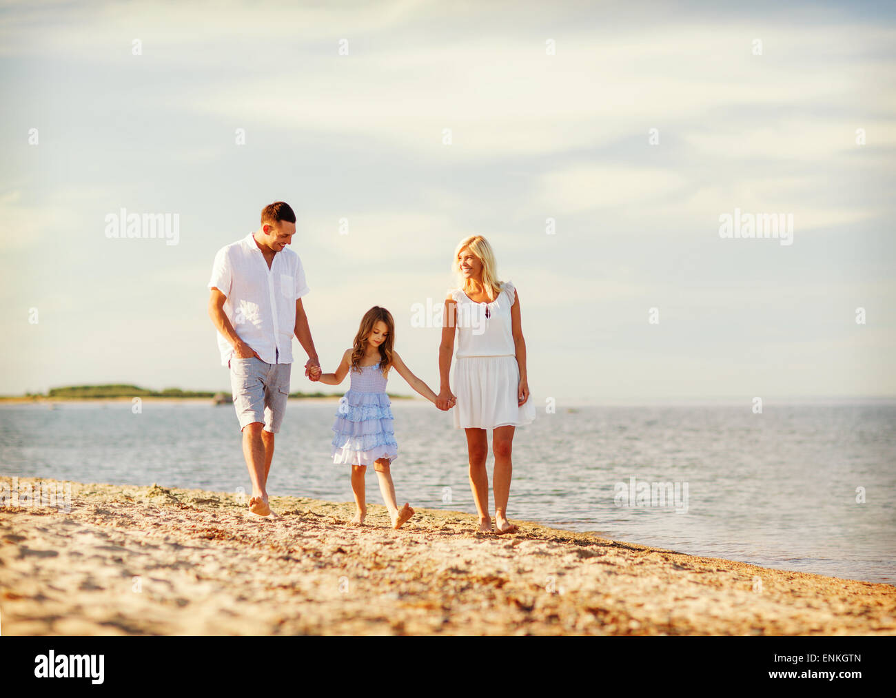 happy family at the seaside Stock Photo - Alamy