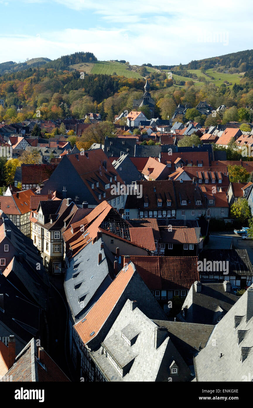 Goslar Altstadt, UNESCO-Welterbestätte Blick über die Altstadt vom Turm ...