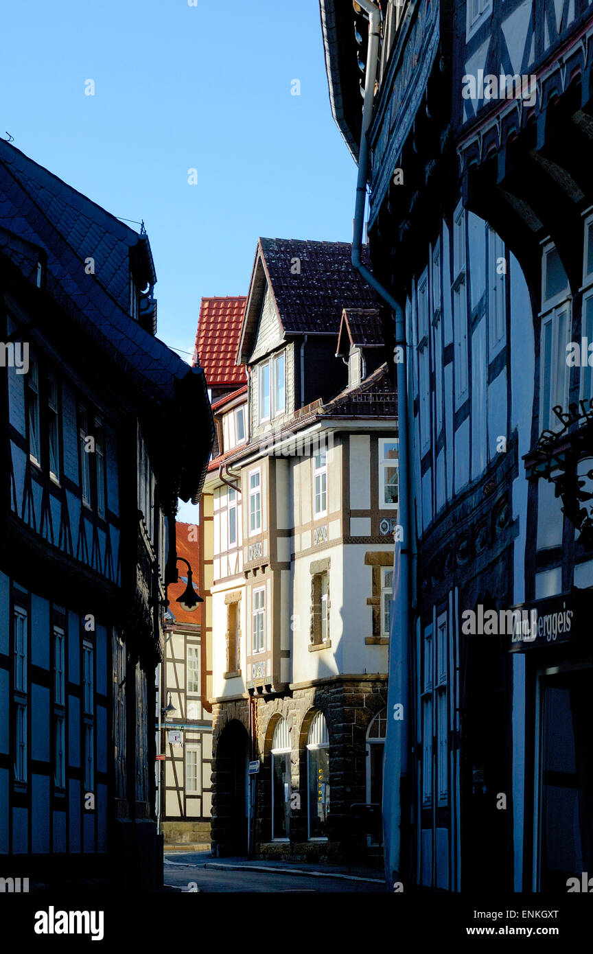 Goslar Altstadt, UNESCO-Welterbestätte Altstadtgasse mit ...