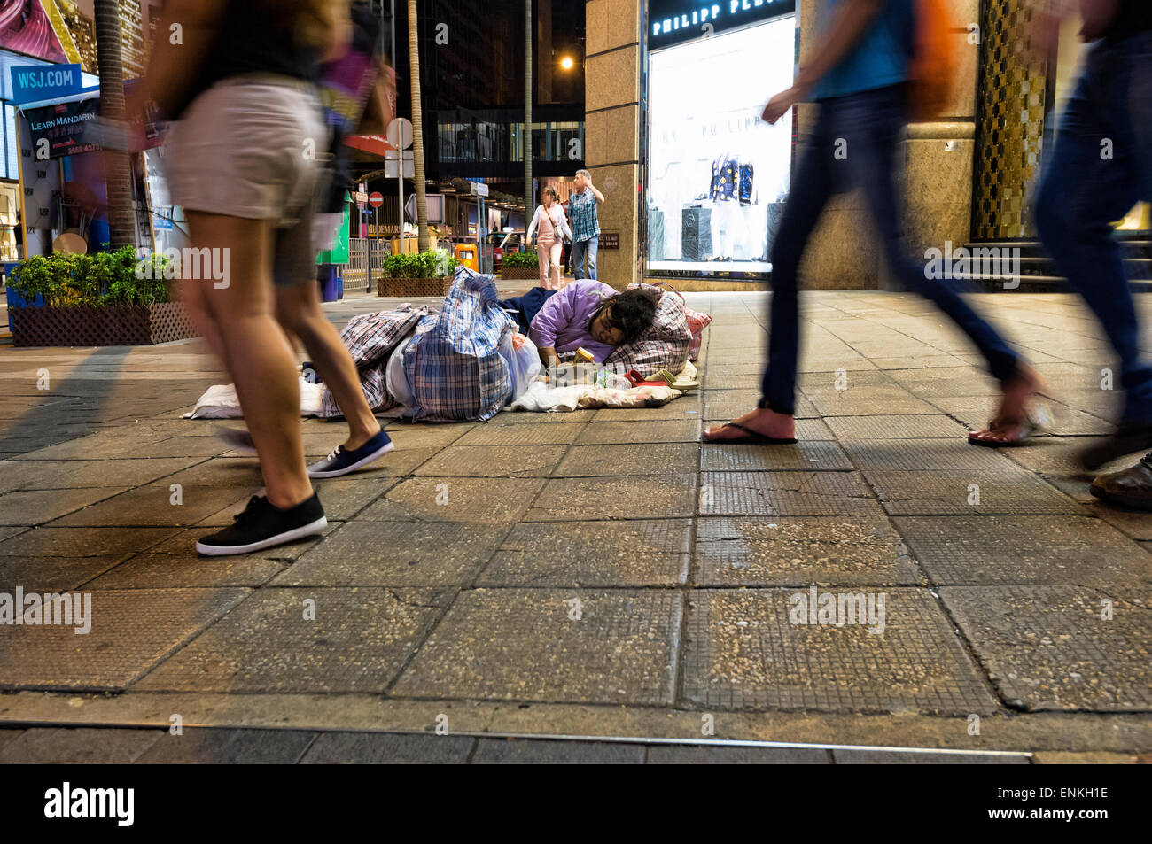Poverty and homeless, Hong Kong, China Stock Photo - Alamy