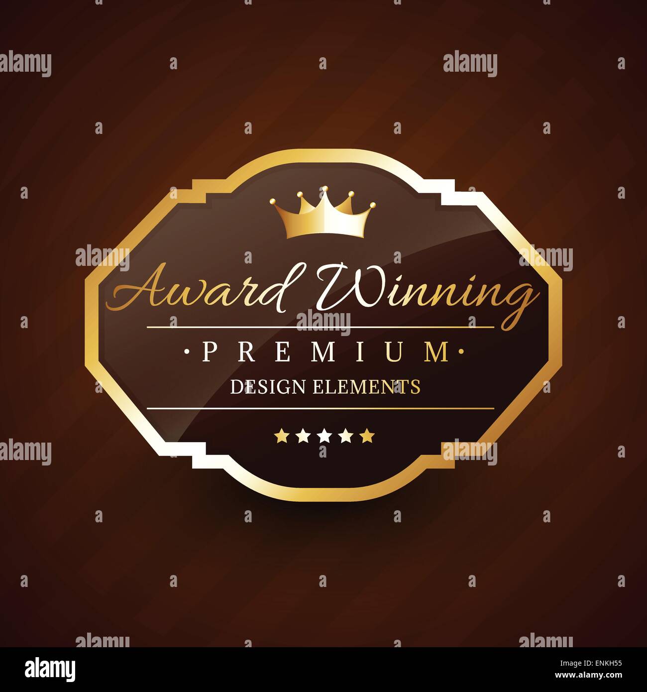 golden award winning premium beautiful vector label design Stock Vector ...
