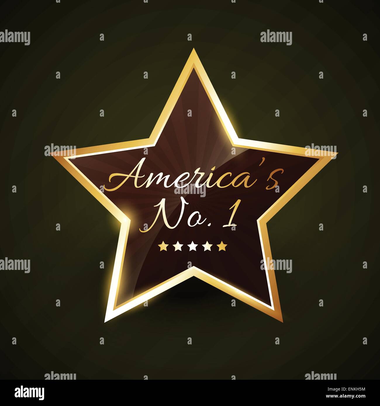 america number one no.1 vector label golden design Stock Vector Image ...