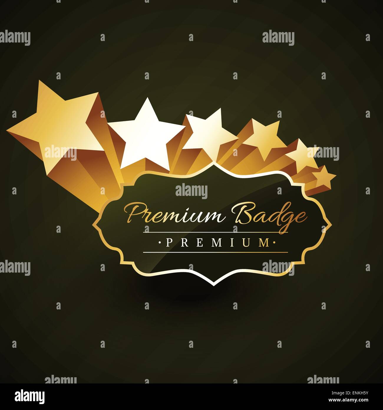 beautiful premium golden badge design with stars vector design Stock ...