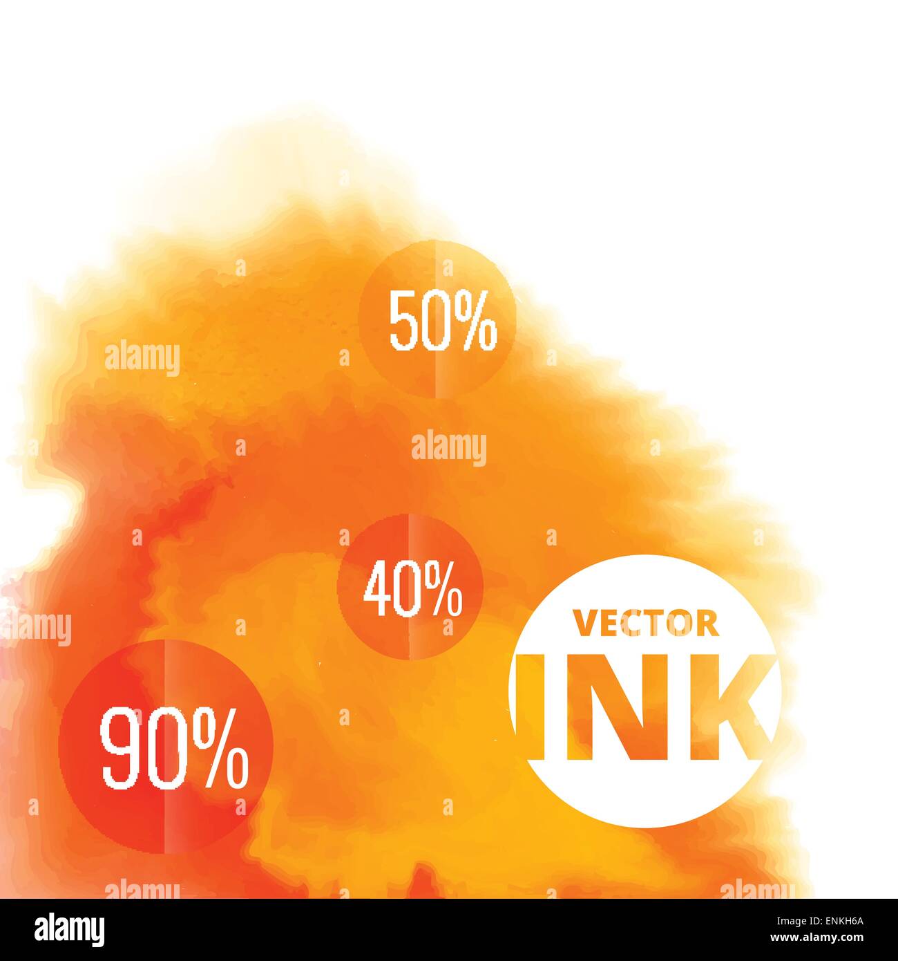 vector water ink splash burst in orange color design illustration Stock ...
