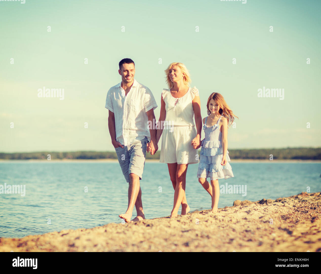 happy family at the seaside Stock Photo - Alamy