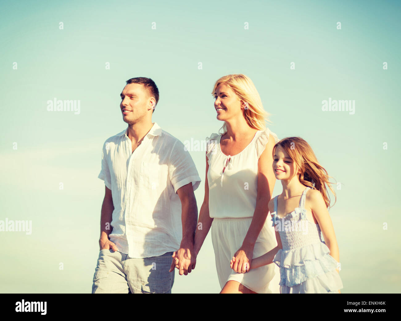 happy family at the seaside Stock Photo - Alamy