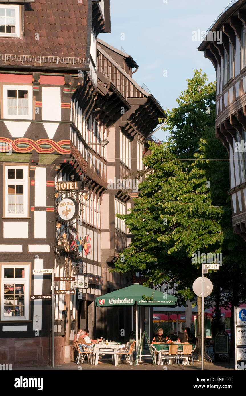 Fachwerkhaeuser am Markt, Bad Gandersheim, Niedersachsen, Deutschland ...