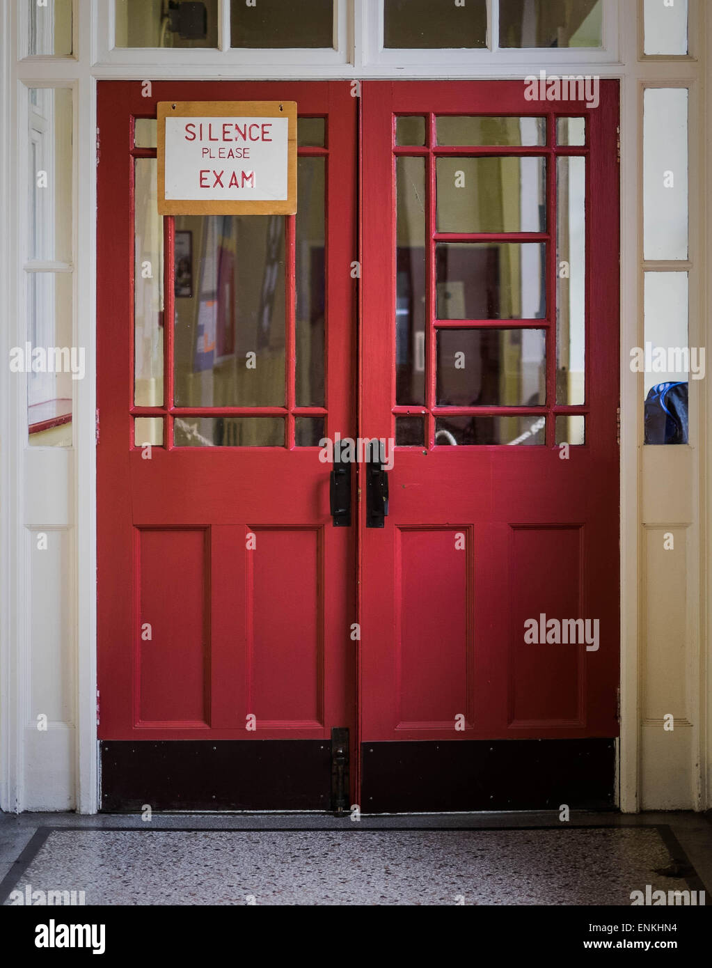 School exam hall sign Stock Photo - Alamy