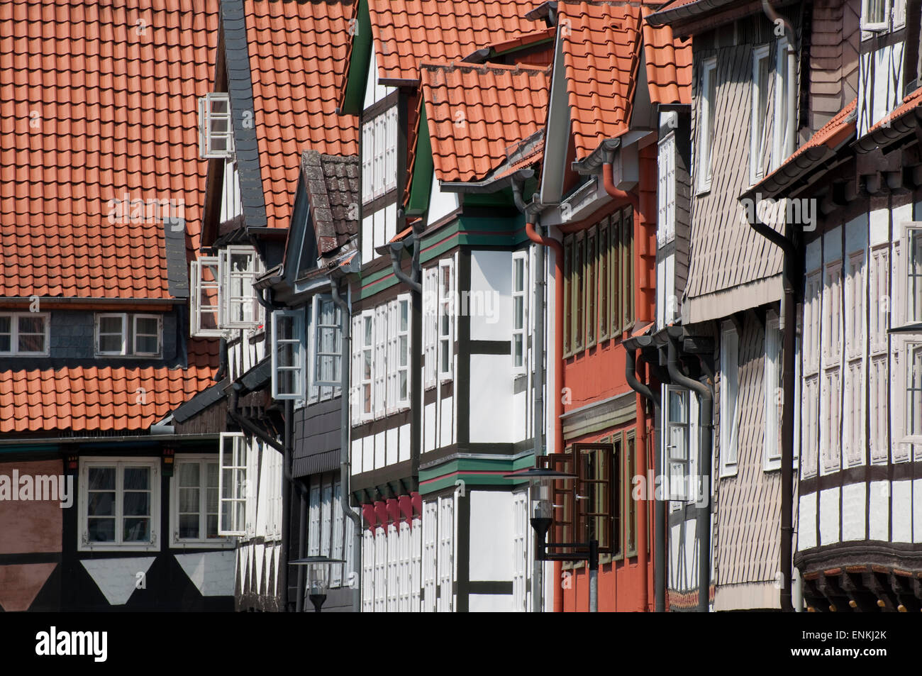 Timber framed houses, old town, Wolfenbuettel, Lower Saxony, Germany ...