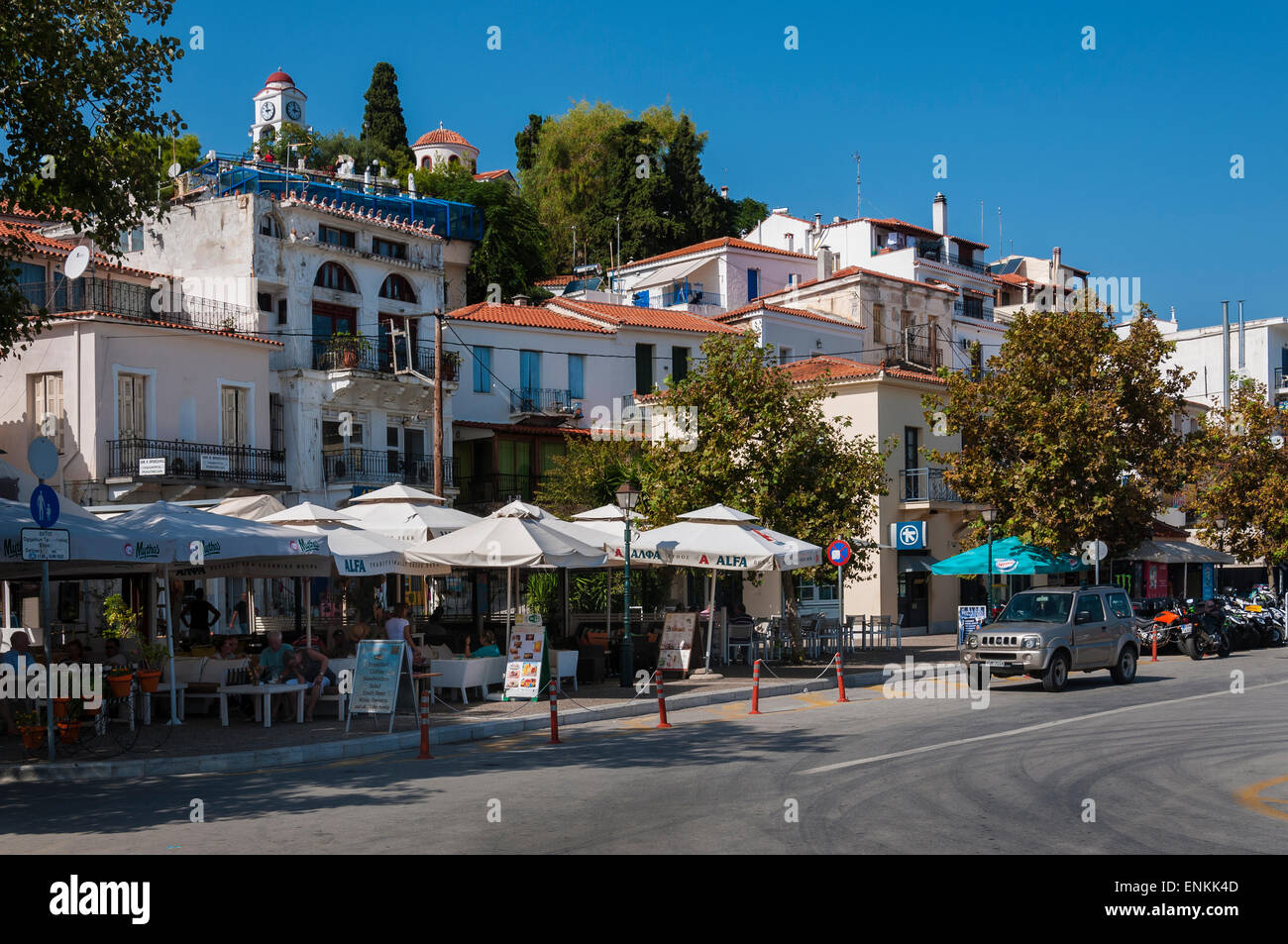 Sea front, Skiathos Town Stock Photo - Alamy