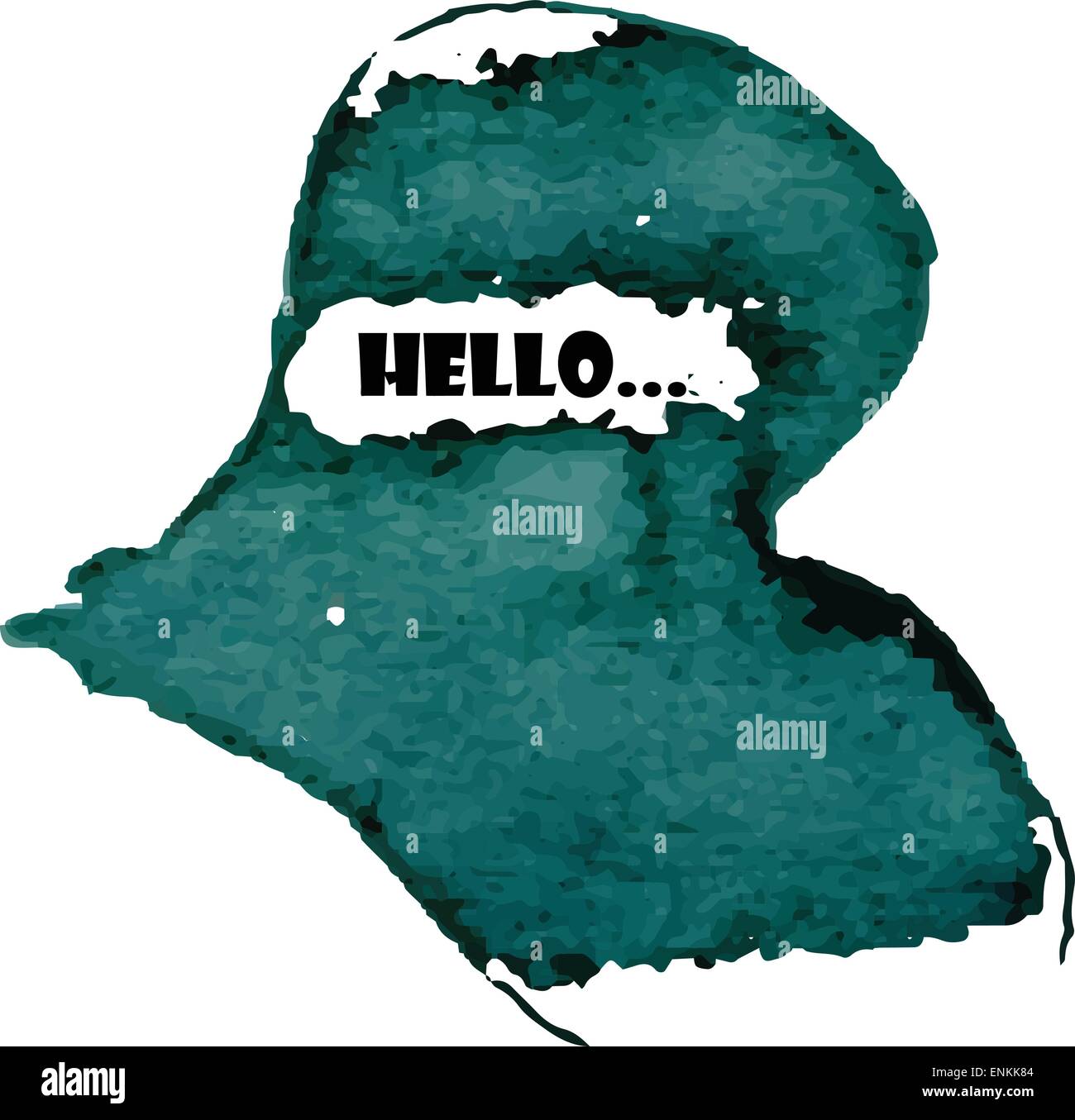 Ghost fading away and greeting. Vector watercolor design for Halloween ...