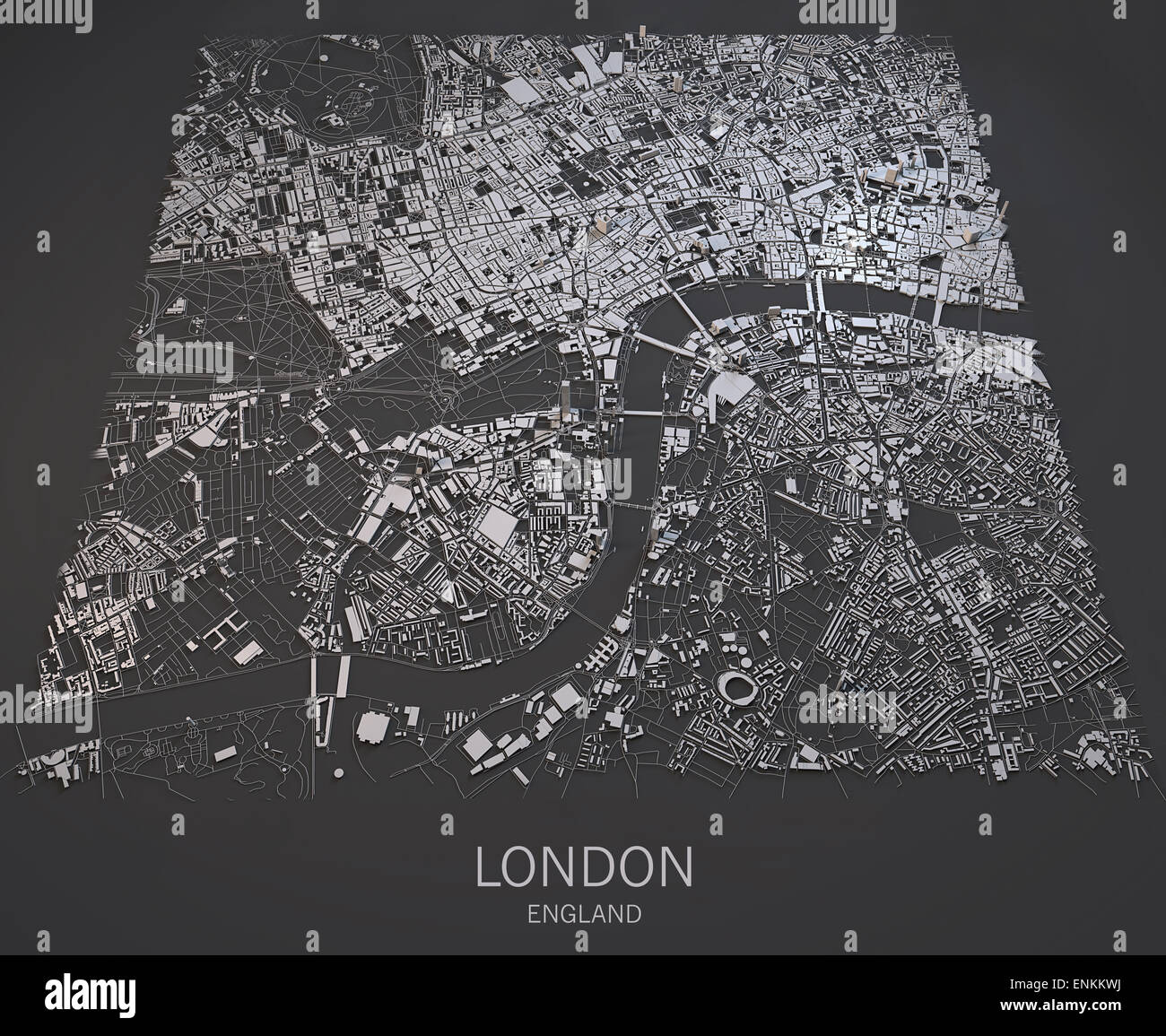 Aerial map of london hi-res stock photography and images - Alamy