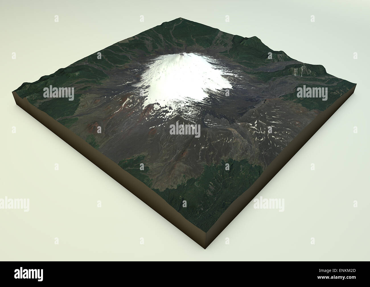 Volcano villarrica satellite view hi-res stock photography and images ...