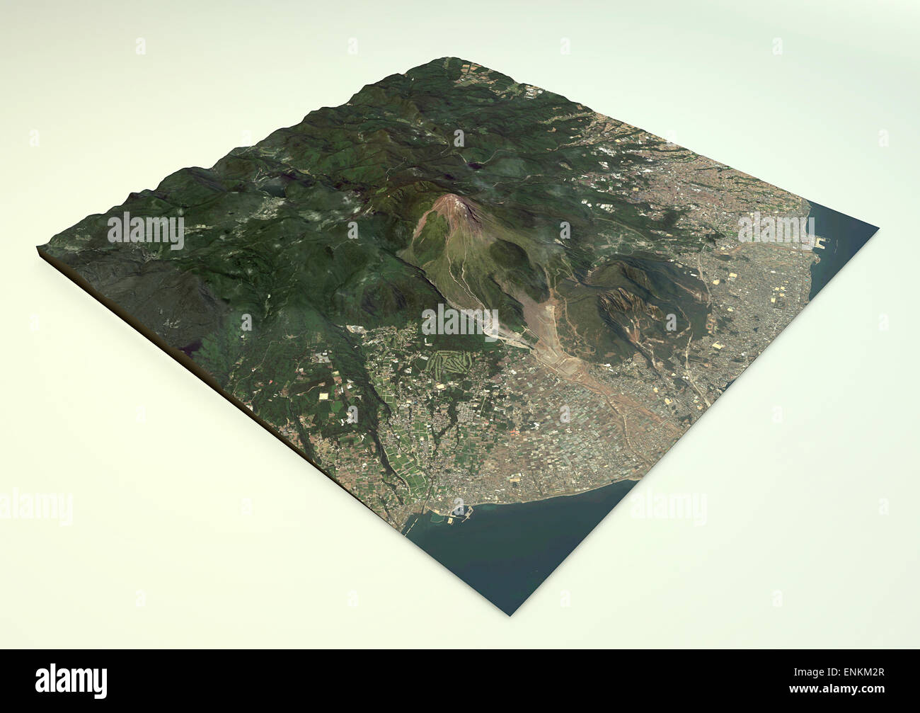 Volcano mount unzen satellite view hi-res stock photography and images ...