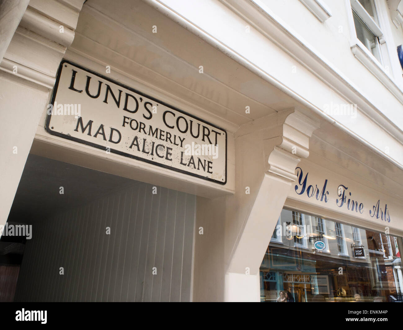 Lunds Court formerly Mad Alice Lane Alleyway off Petergate in York ...