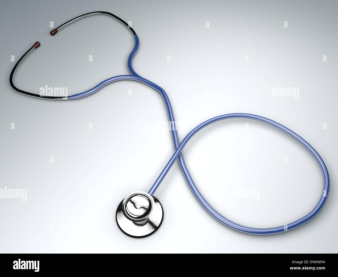 Medical blue stethoscope on gray background Stock Photo - Alamy