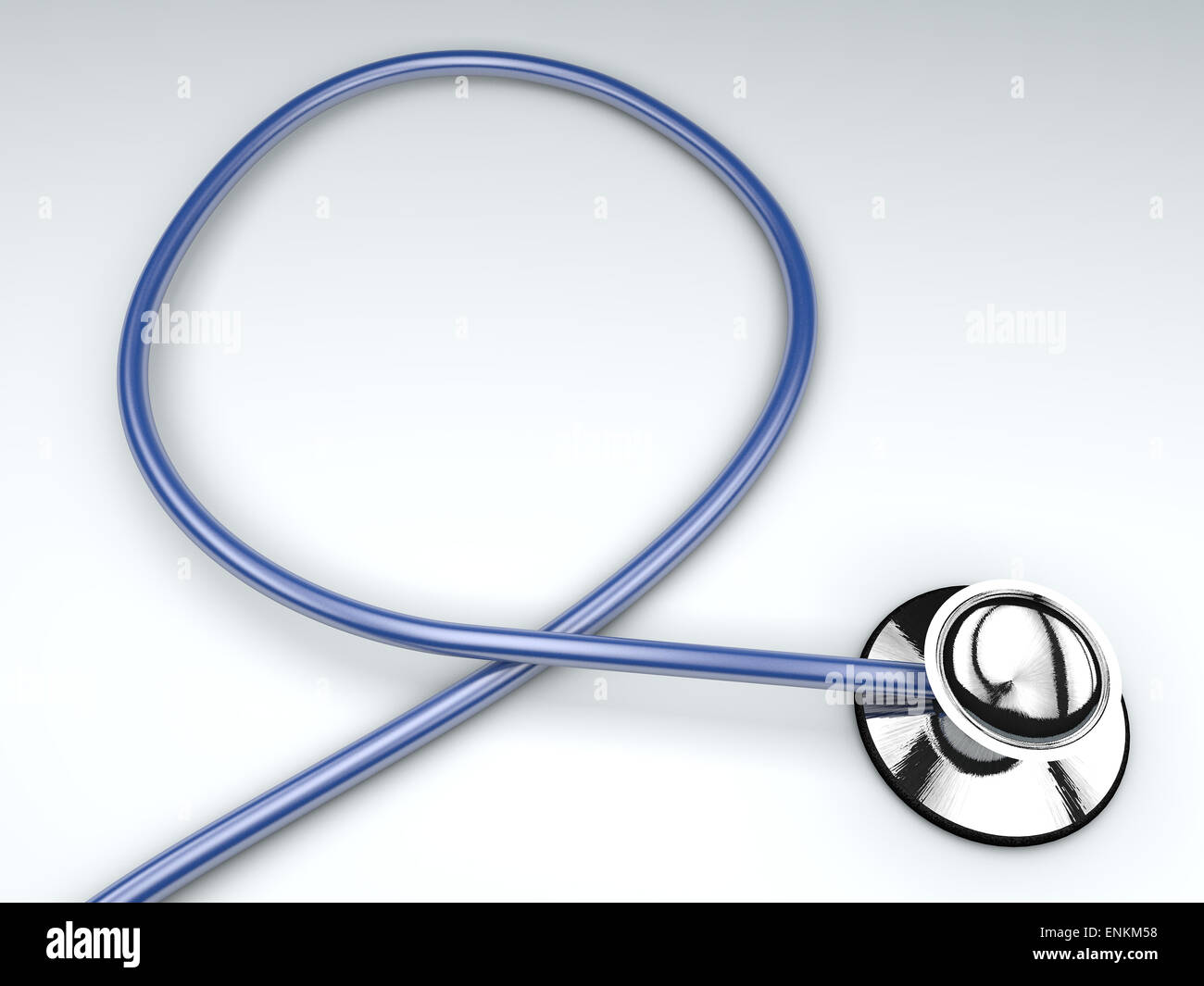 Medical blue stethoscope on gray background Stock Photo - Alamy