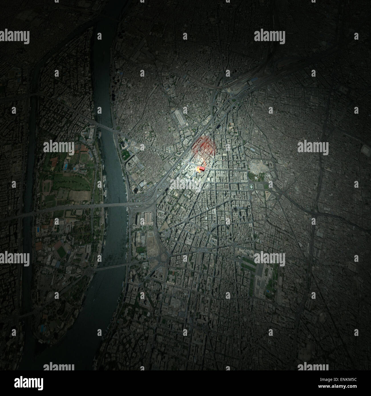 Map of Downtown of Cairo, illustration Stock Photo - Alamy