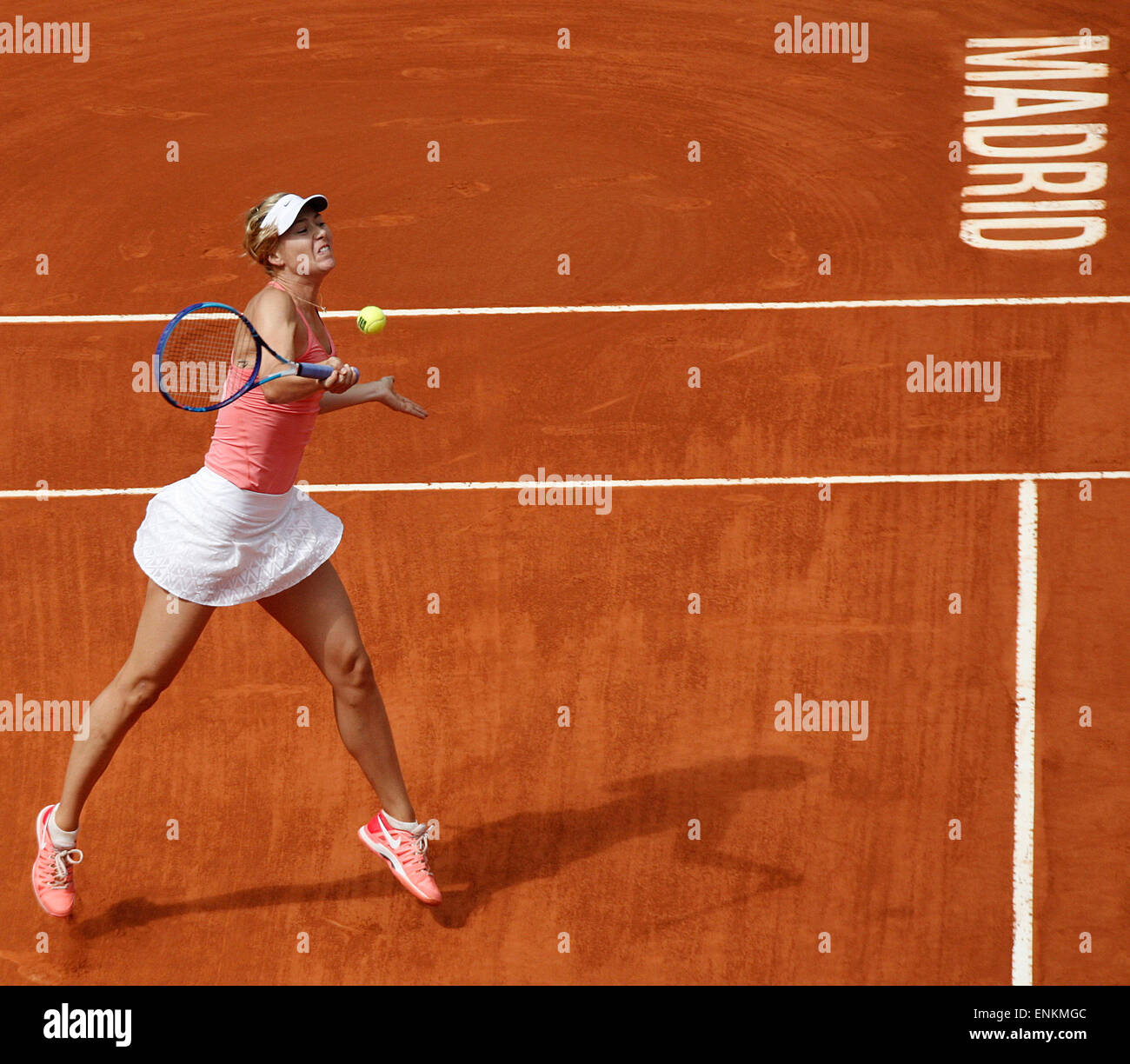Madrid, Spain. 7th May, 2015. Maria Sharapova in action against ...