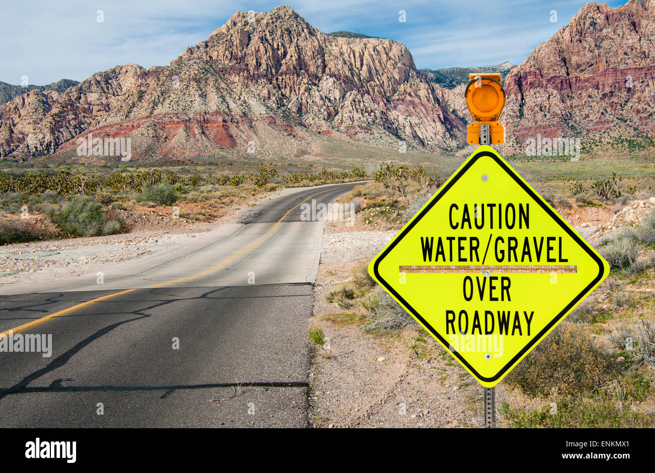 Flood Area Warning Sign Stock Photo - Alamy