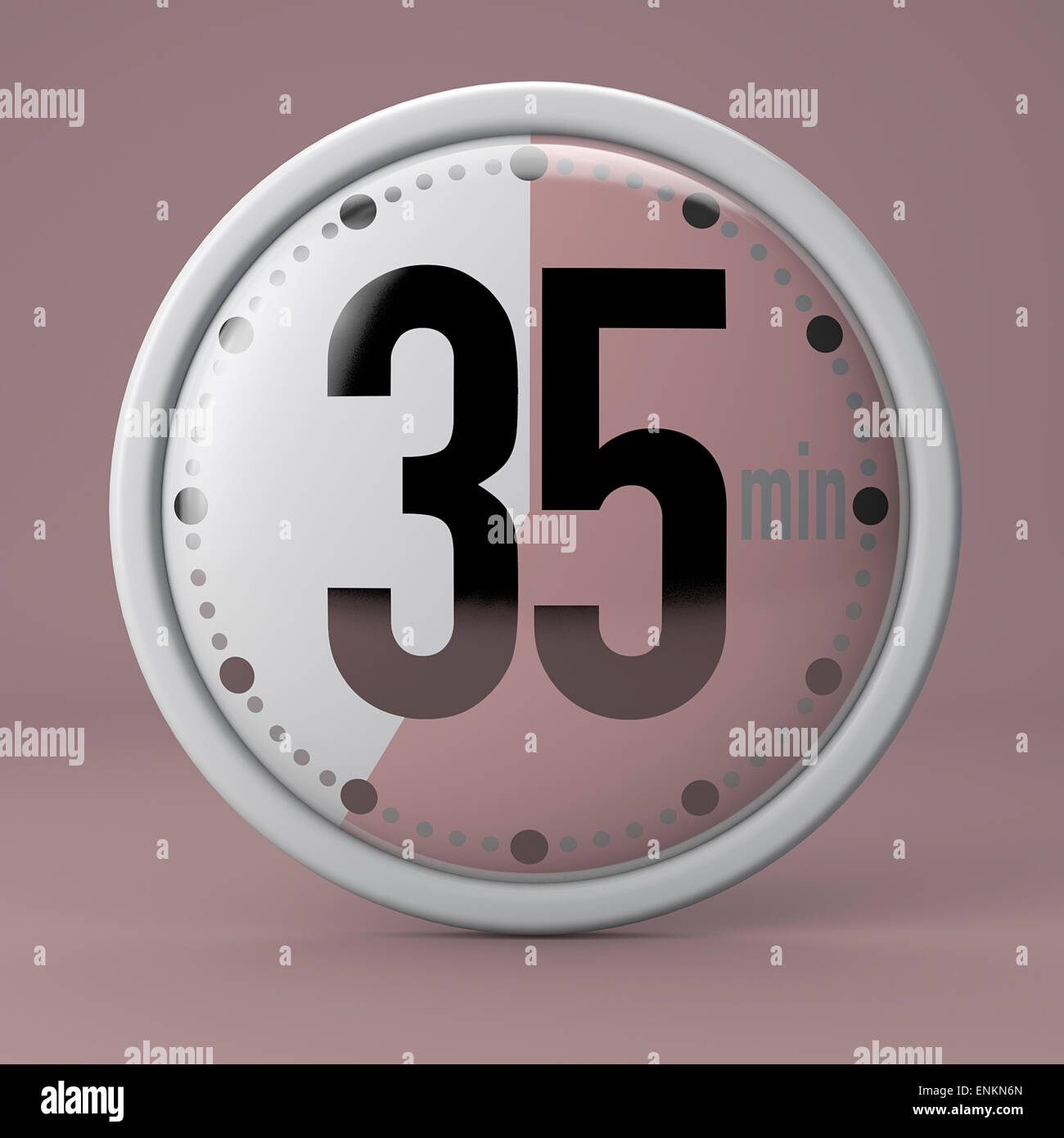 35 Seconds stopwatch clock on brown background Stock Photo - Alamy
