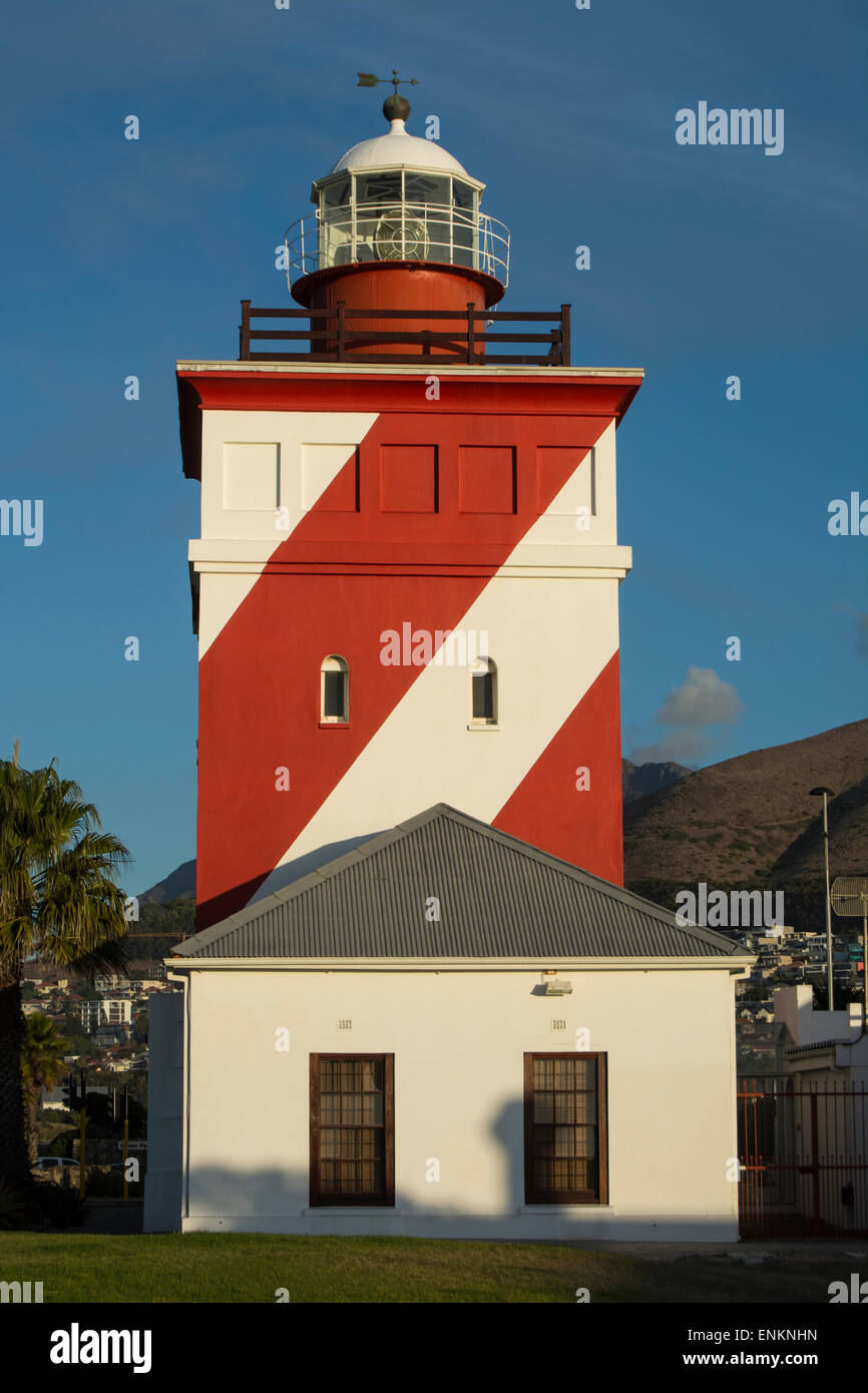 Green Point lighthouse at Mouille Point in the western Cape Stock Photo ...