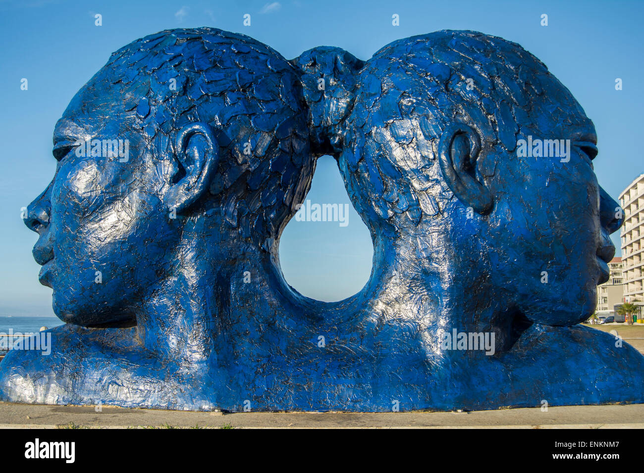 Morphous sculpture by local artist Lionel Smit along the Mouille Point ...