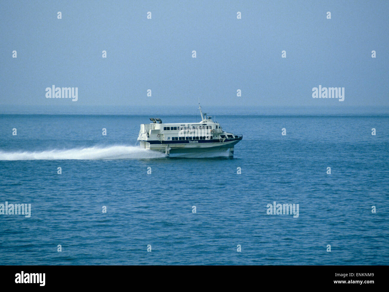 Cross channel Hydrofoil en route from Ostende to Dover in the early ...