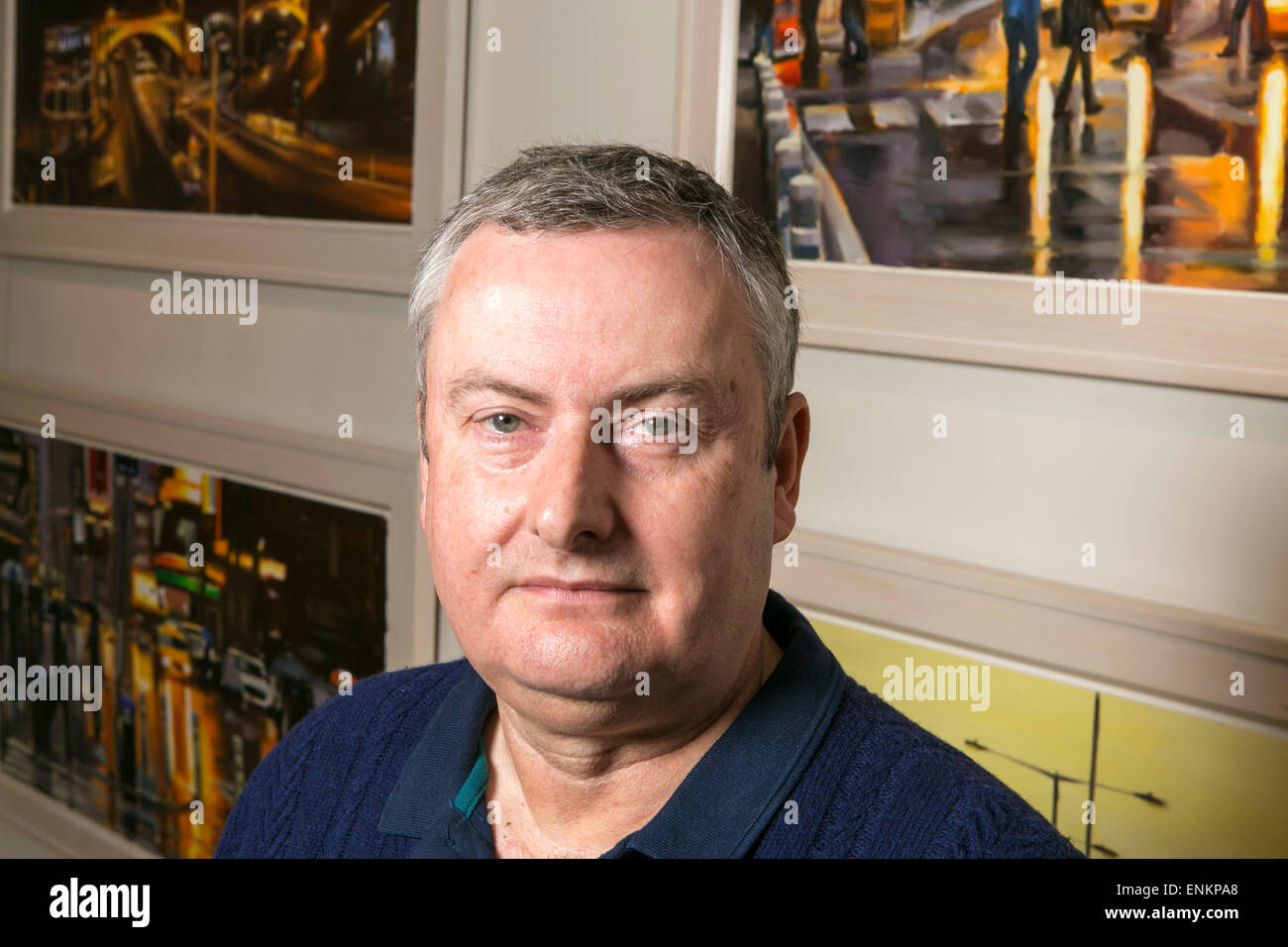 Bill Clark is pictured at his Clark Art Ltd gallery in Hale Stock Photo ...