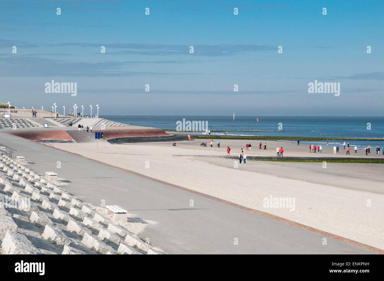 Promenade, Nord-Badestrand, Norderney, Ostfriesische Insel ...